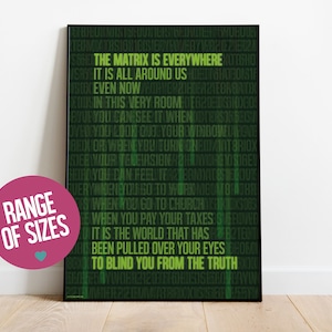 The Matrix Minimalist Movie Poster, Matrix Poster, Movie Art, Movie ...