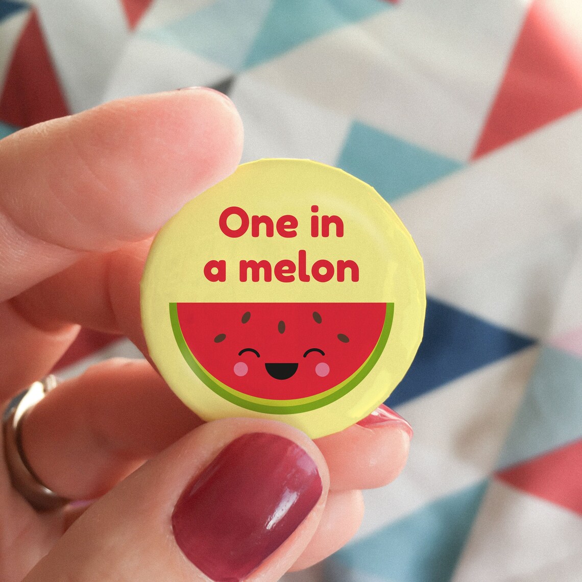 One in a Melon Badge One in a Million Watermelon Pin Cute - Etsy UK