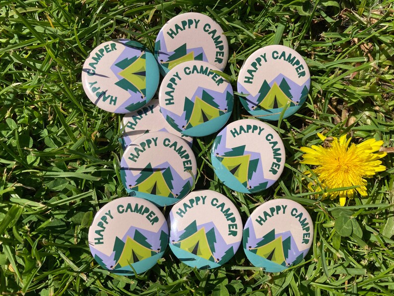 Happy Camper Badge Camp Gift Camping Gift Travel Gift - Etsy