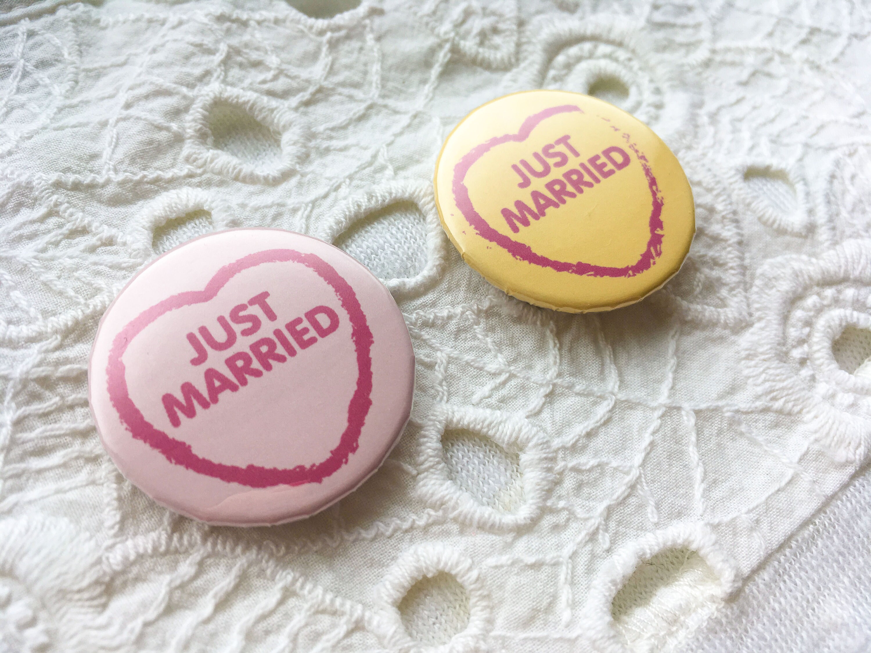 Just Married Badge Newlywed Pin Honeymoon Pin Wedding Pin - Etsy