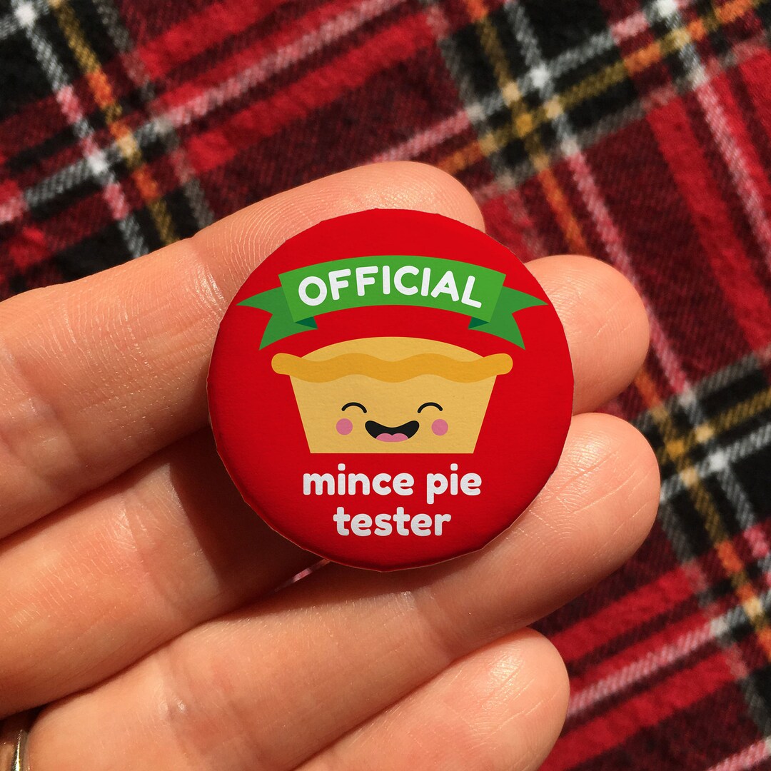 Mince Pie Tester Christmas Badge, Christmas Eve Box Fillers, Stocking ...