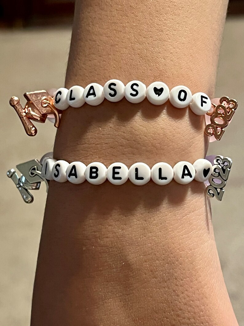 CUSTOM GRADUATION BRACELETS - Etsy