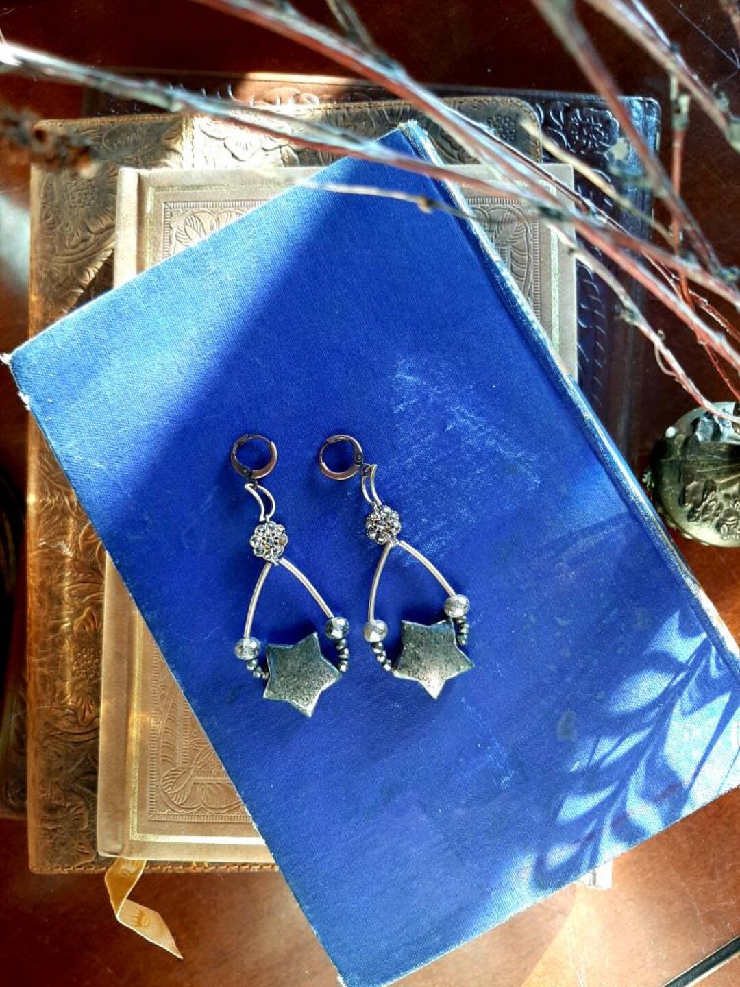 Pyrite Star Drops - Etsy