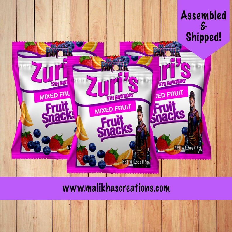 Black Panther Shuri Custom Fruit Snacks/Black Panther | Etsy