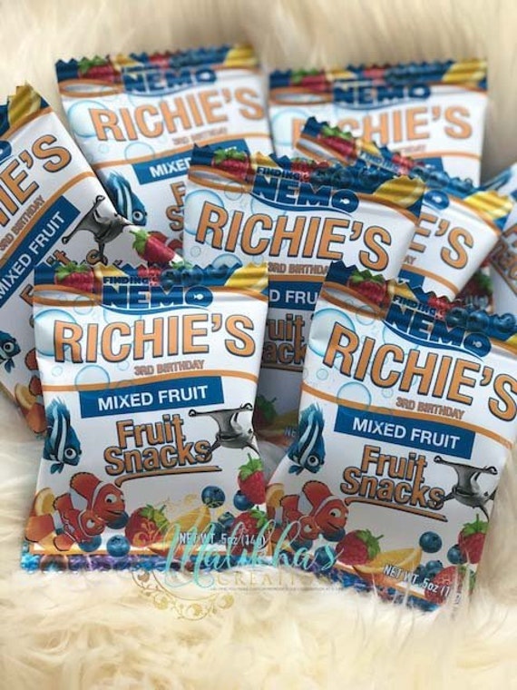 Finding Nemo Finding Dory Fruit Snacks/Finding Nemo | Etsy