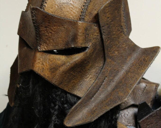 Uruk-hai Leather Helmet - Etsy