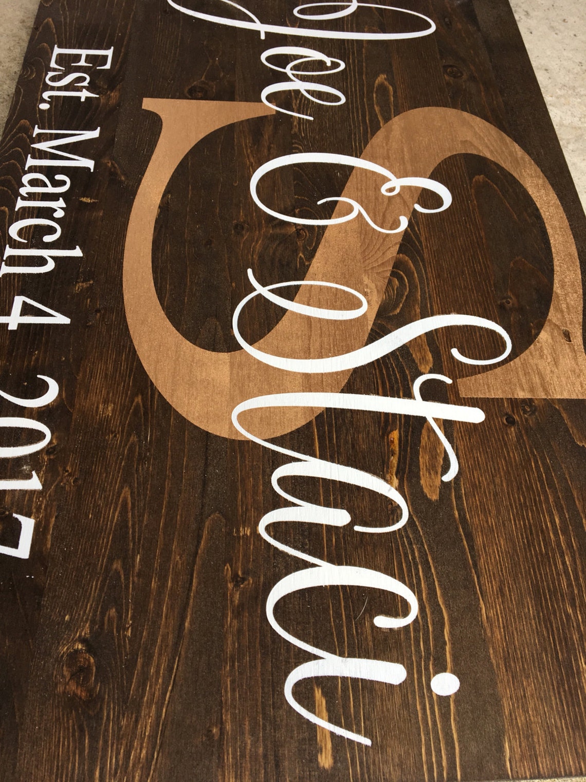 Wood Sign Name and Wedding Date Sign Custom Signs | Etsy