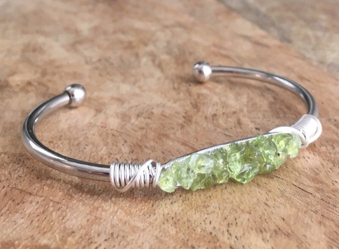 Peridot Bracelet, Gemstone Jewelry, August Birthstone, Peridot Jewelry ...