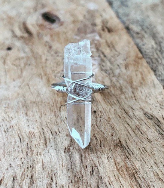 Natural Quartz/raw Quartz Ring, Crystal Ring, Gemstone Ring, Quartz ...