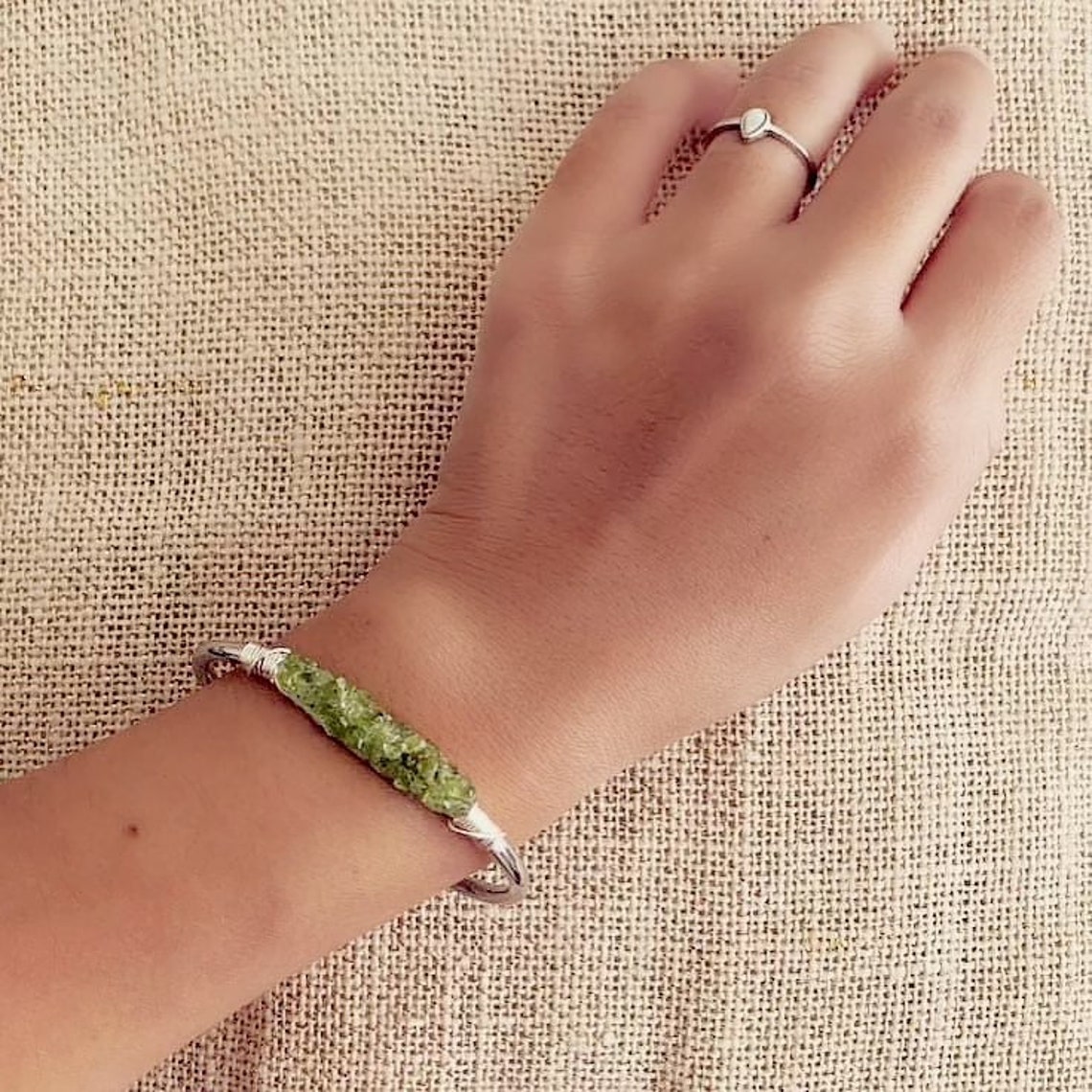 Peridot Bracelet, Gemstone Jewelry, August Birthstone, Peridot Jewelry ...