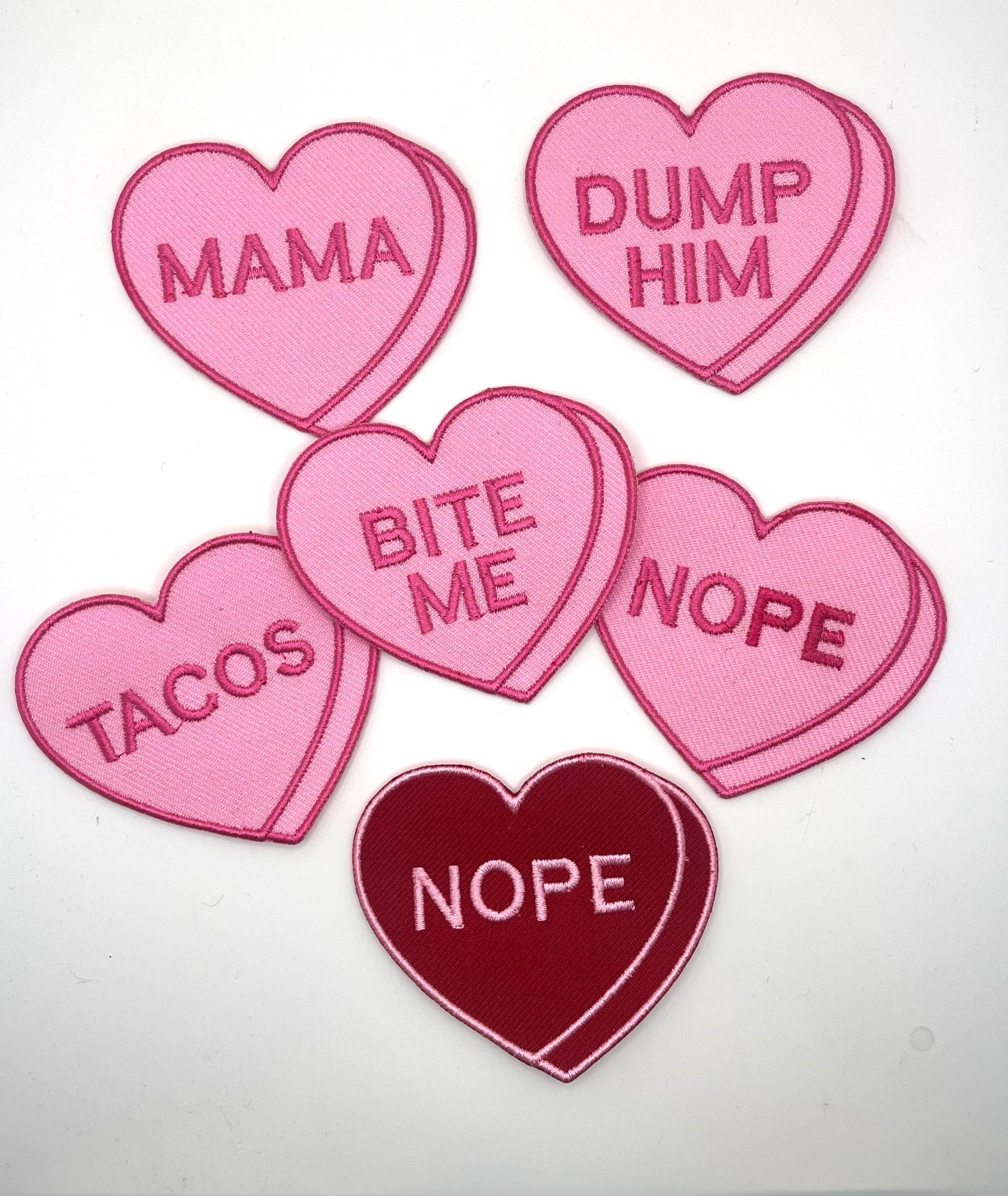 Valentine Heart Patches, Customizable - Etsy