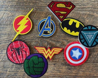 Superhero Iron-on Patches for Clothing - Etsy