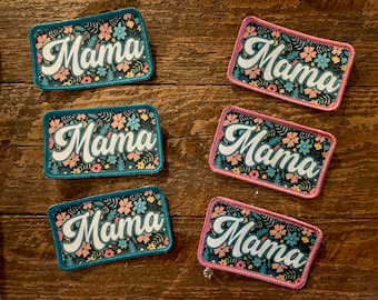 Small Mama Hat Patch Mama Patch Trendy Iron Trucker Hat Patch Hat Patch ...