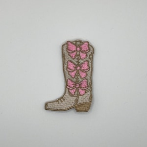 Cowgirl Boot With Bows Embroidered Patch - Etsy