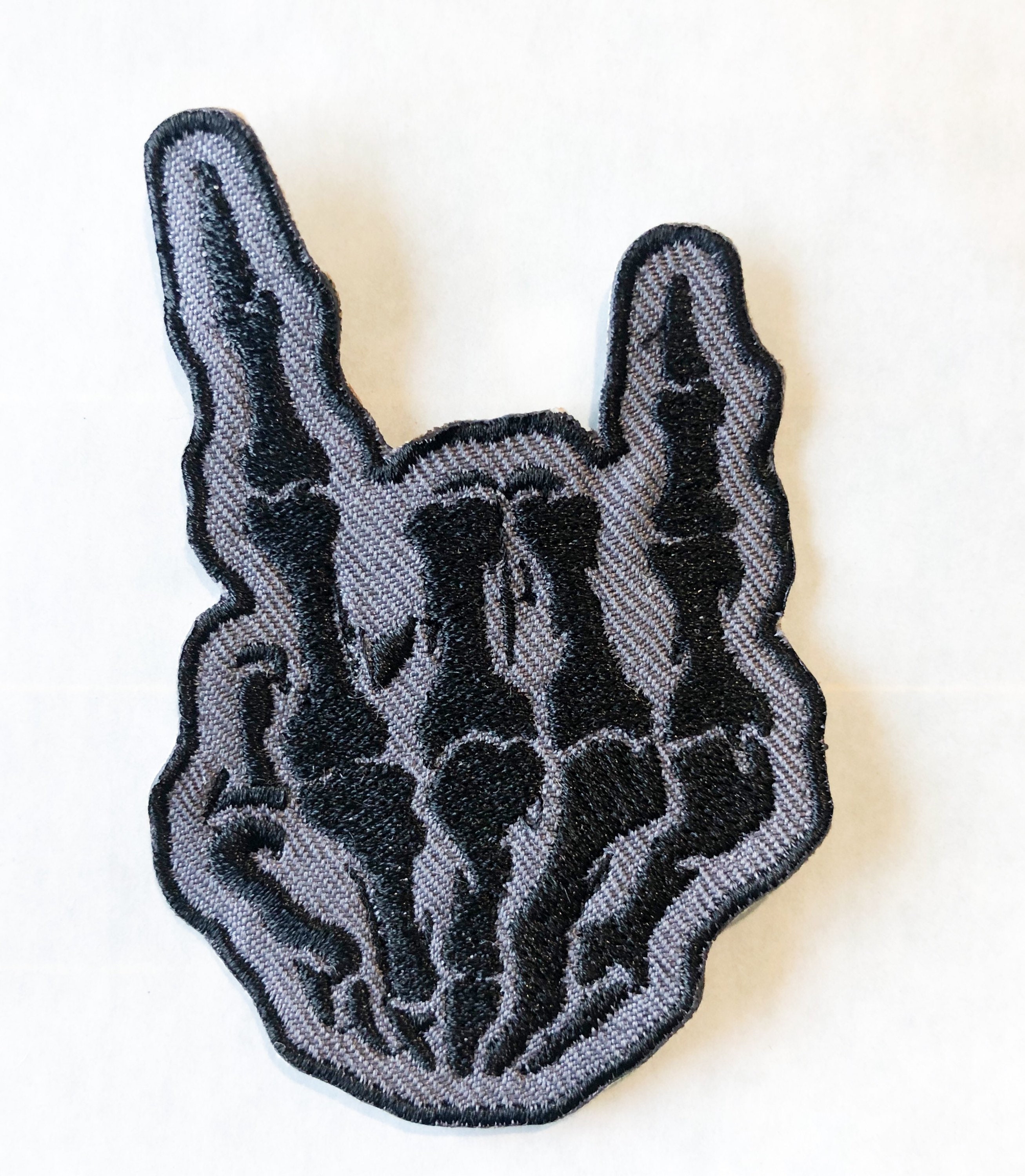 Skeleton Hand Patch - Etsy
