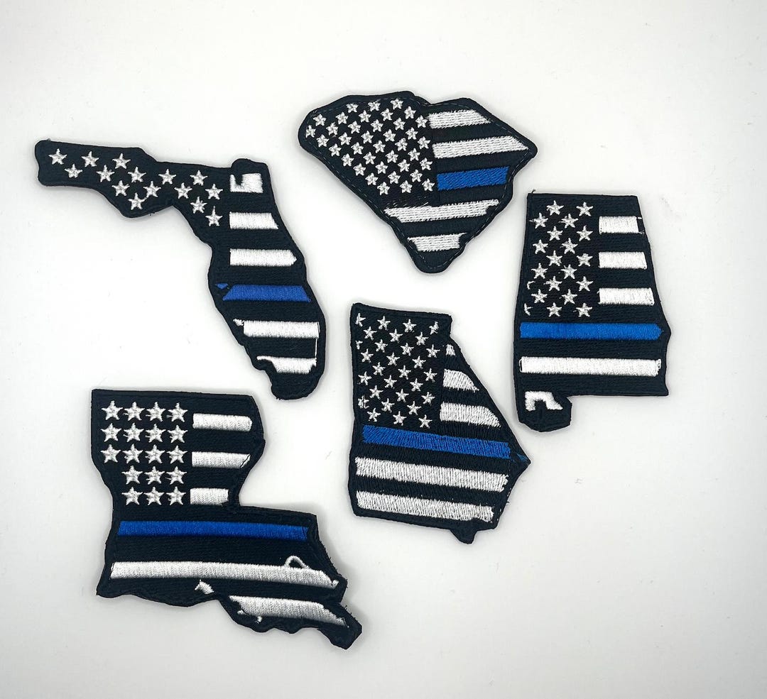 Blue or Red Line State Patches - Etsy