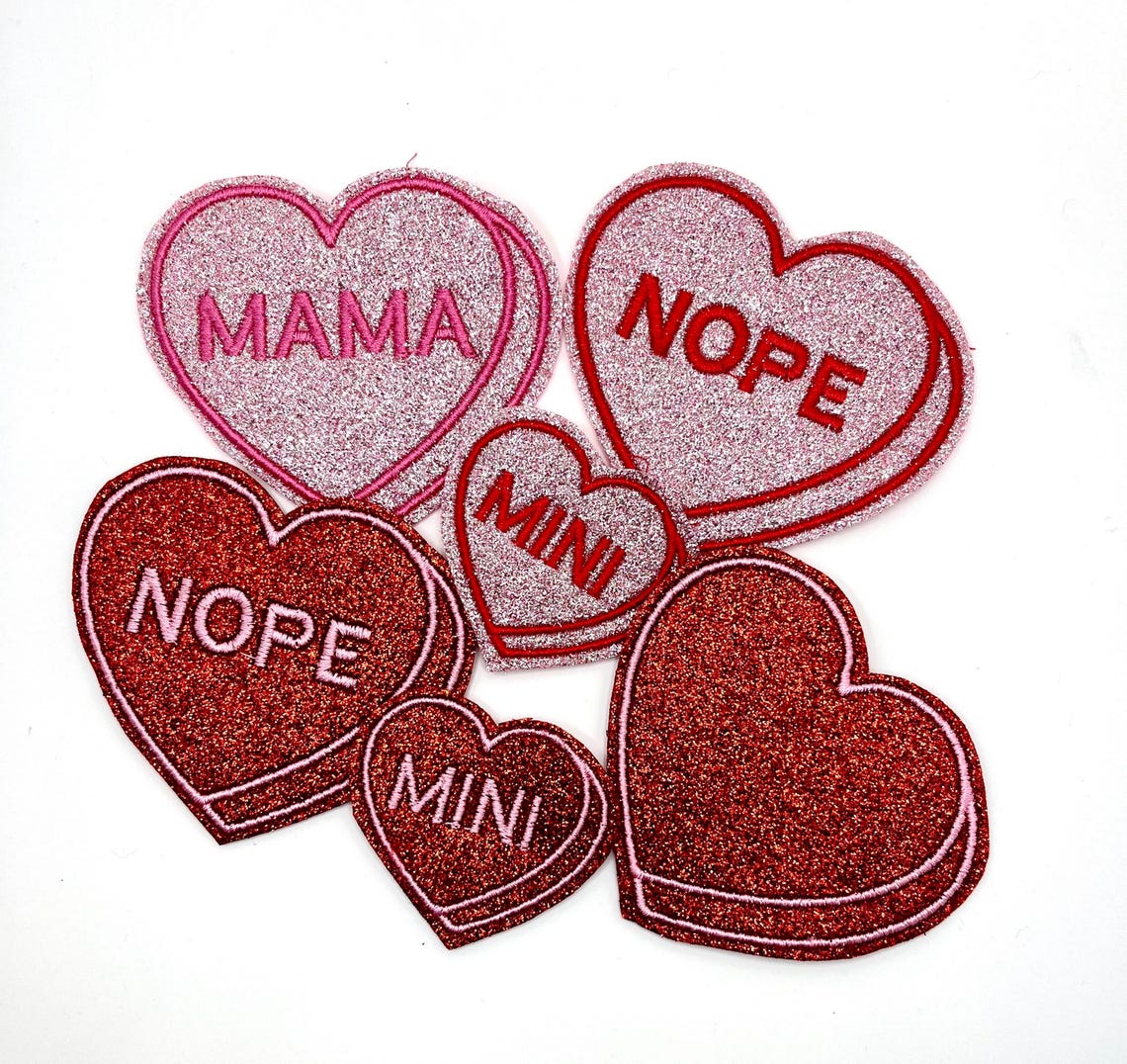 Valentine Heart Patches, Customizable - Etsy