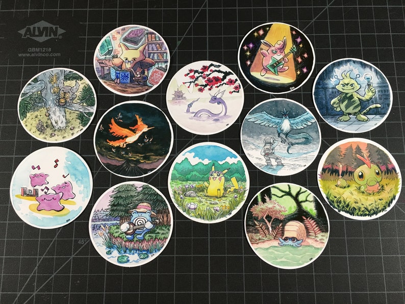 Pokemon Challenge Gen 1 Stickers - Etsy