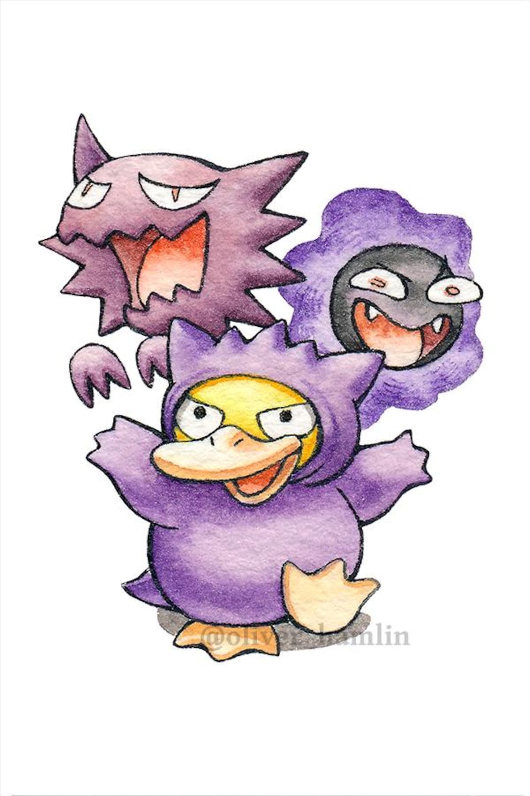 Psyduck & Ghost Buds - Etsy