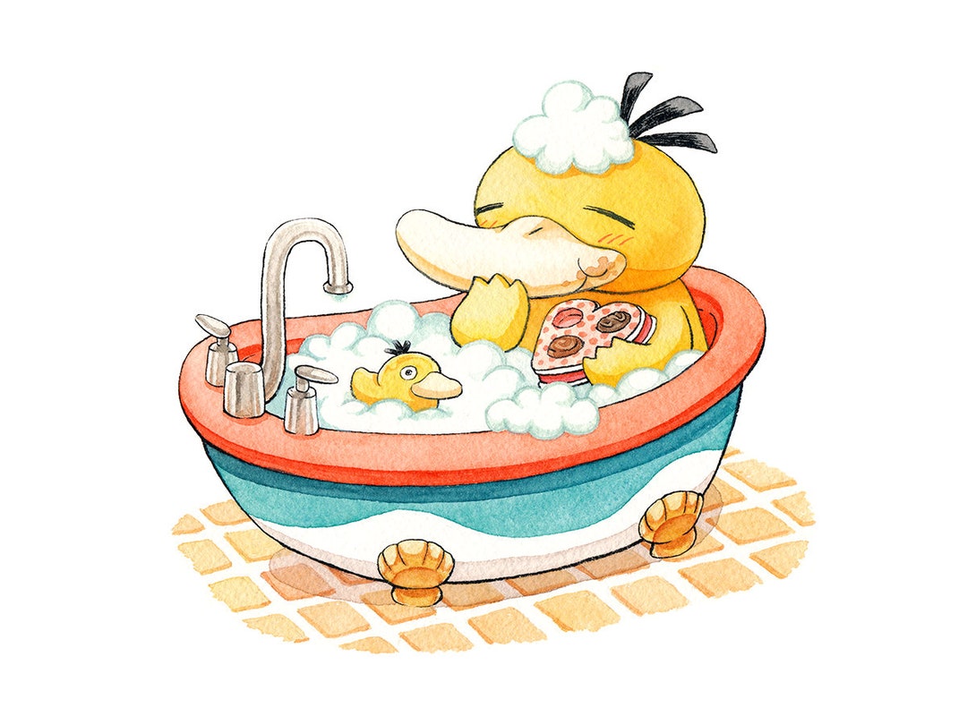 Bath Time Psyduck - Etsy