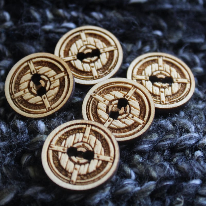 Engraved Wood Button - Etsy
