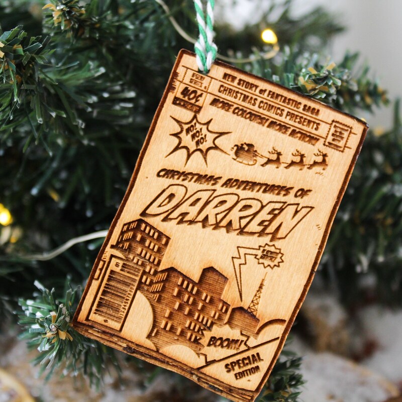 Comic Book Tree Ornament - Etsy