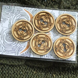 Celtic Shield Wooden Norse Viking Buttons Wood Nature Buttons Rustic ...
