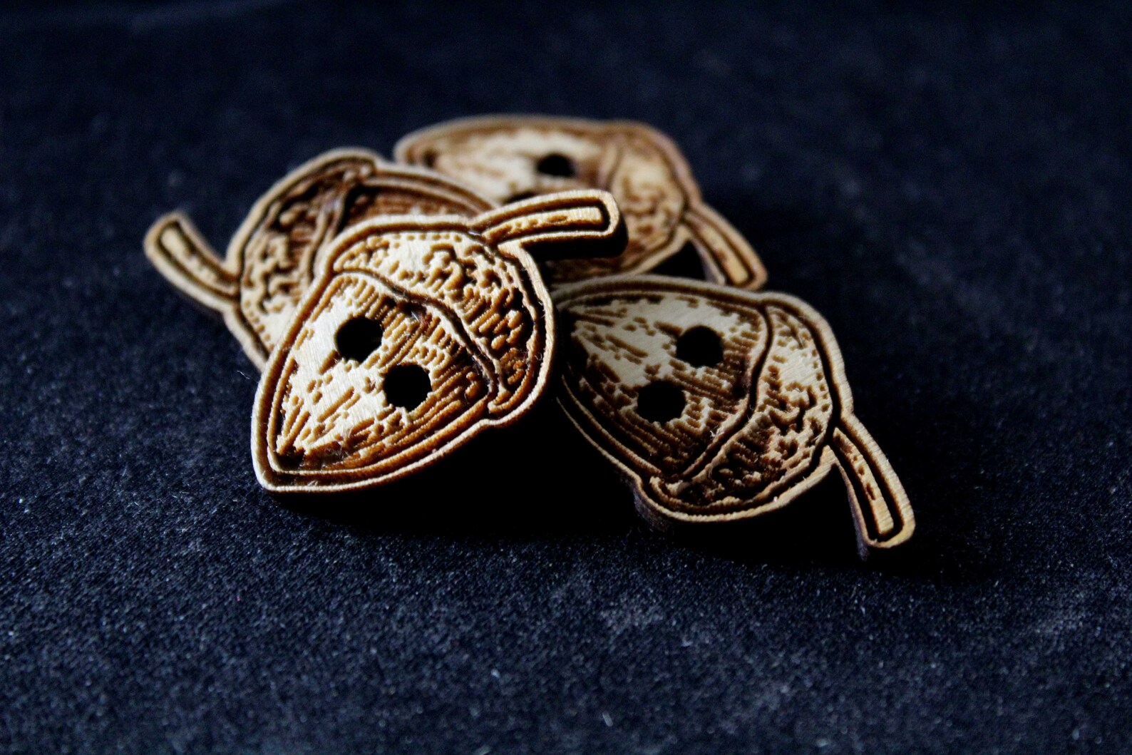 Acorn Wooden Buttons Wood Crafts Fun Button Flair Handmade | Etsy