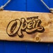 Rustic Wooden Open Closed Sign Double Sided Burned on Wood Sustainable ...