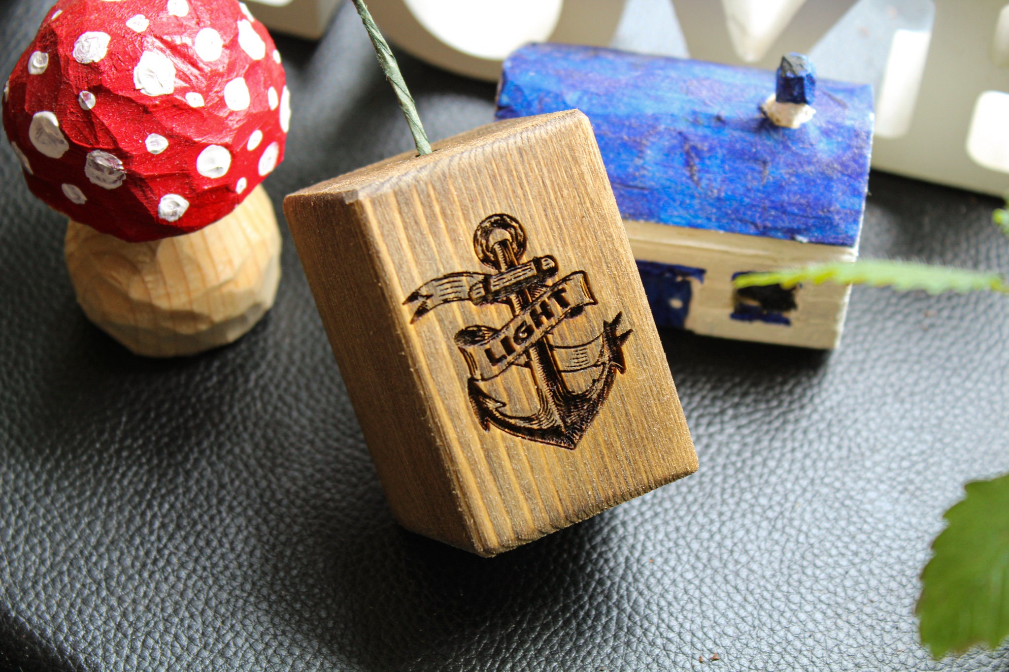 Nautical Anchor Light and Shower Pulls Wooden Sea Ship Boat Type Rustic ...