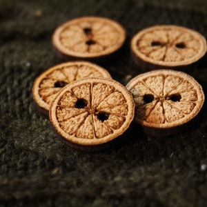 Wooden Orange Slice Buttons Wood Crafts Log Slice Fun Button Flair ...
