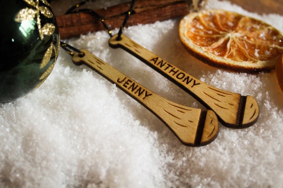 Personalised Hurl Christmas Ornament Hurling Camogie Wood - Etsy Canada
