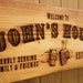 Personalised Wooden Bar Sign Pyrography Wood Burning Add Name Interior ...