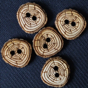 Wooden Log Slice Design Buttons Wood Crafts Log Slice Fun Button Flair ...
