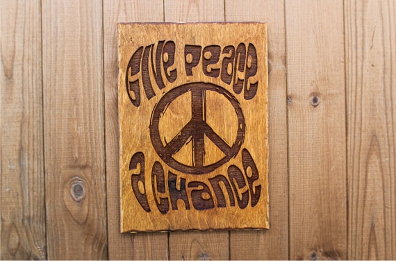 Hippie Giving Peace Sign