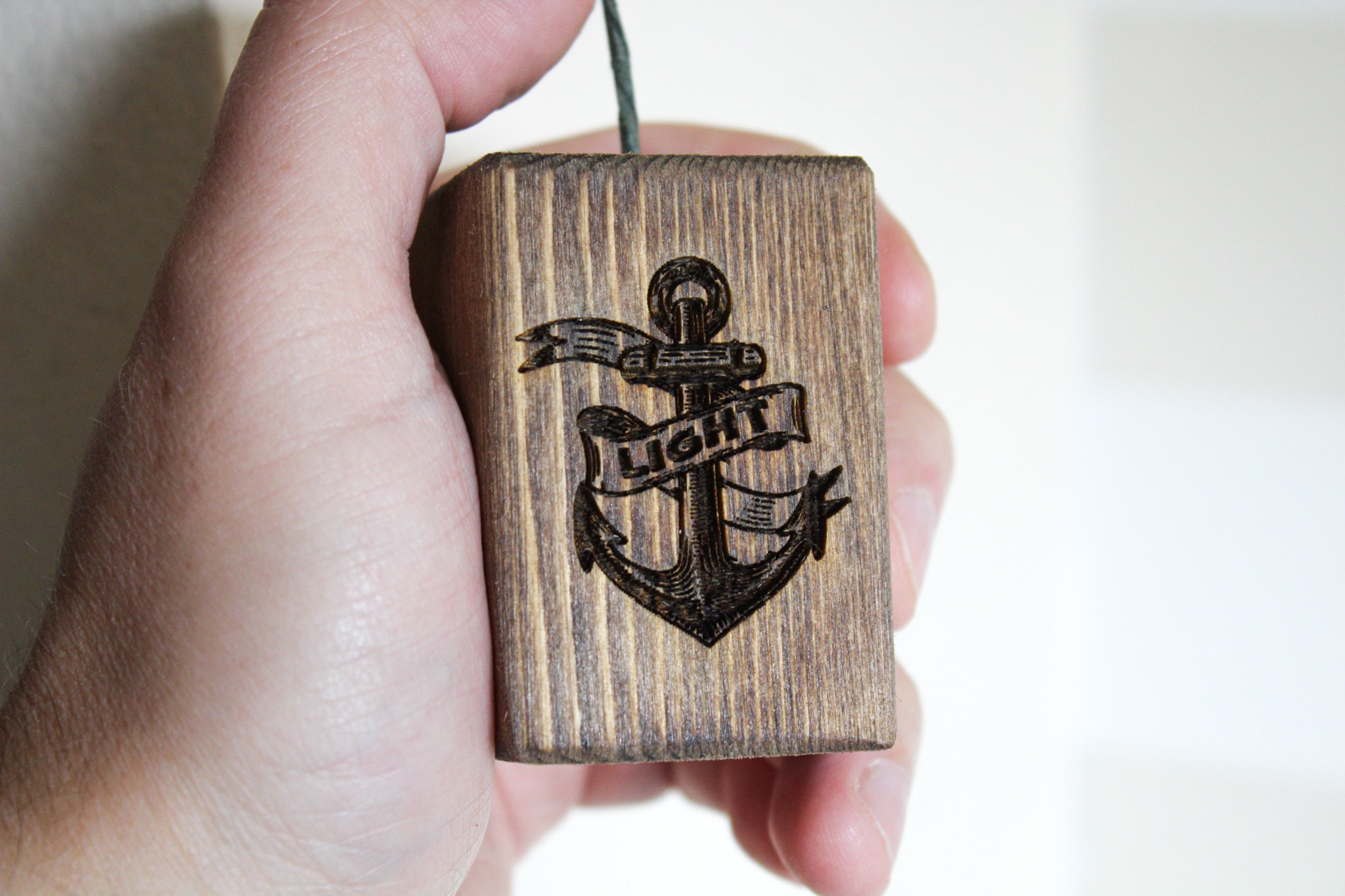 Nautical Anchor Light and Shower Pulls Wooden Sea Ship Boat Type Rustic ...