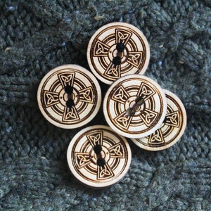 Celtic Shield Wooden Norse Viking Buttons Wood Nature Buttons Rustic ...