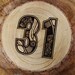 Large Decorative House Number Log Slice Rustic Handmade Wood - Etsy