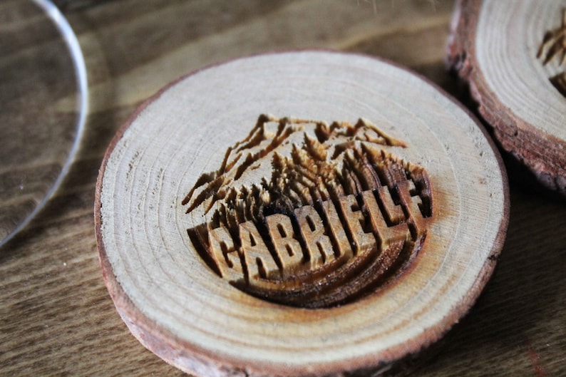 10 X Rustic Log Slice Place Names Personalised Wooden Burned - Etsy