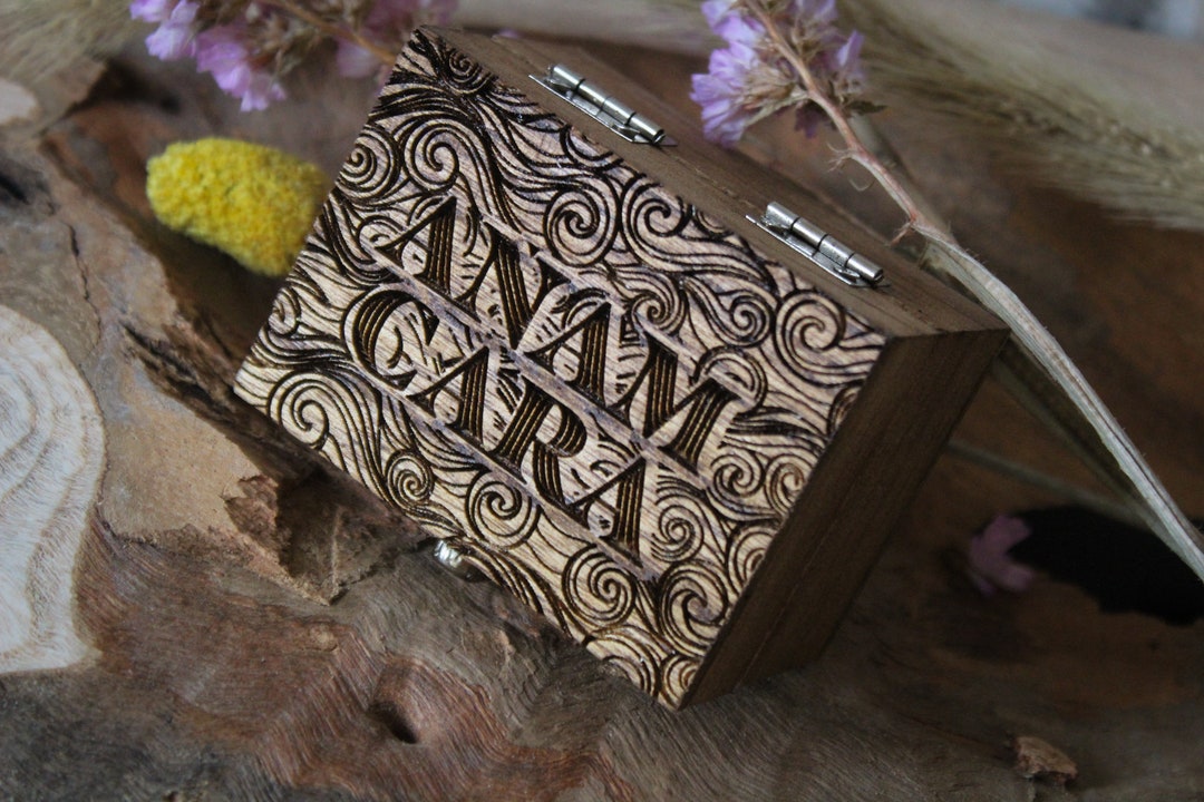 Anam Cara Ring Box Keepsake Wooden Wood Fish Celtic Wisdom Wedding Gift ...