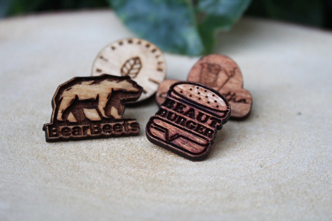 Your Logo as a Pin Small Businesses Wooden Pins Cool Ideas Handmade ...