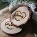 10 X Rustic Log Slice Place Names Personalised Engraved Burned Settings ...