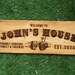 Personalised Wooden Bar Sign Pyrography Wood Burning Add Name Interior ...
