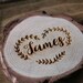 10 X Rustic Log Slice Place Names Personalised Engraved Burned Settings ...