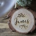10 X Rustic Log Slice Place Names Personalised Engraved Burned Settings ...