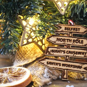 Belfast Location Wooden Bauble Northern Design Ireland Fun Classic ...