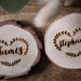 10 X Rustic Log Slice Place Names Personalised Engraved Burned Settings ...