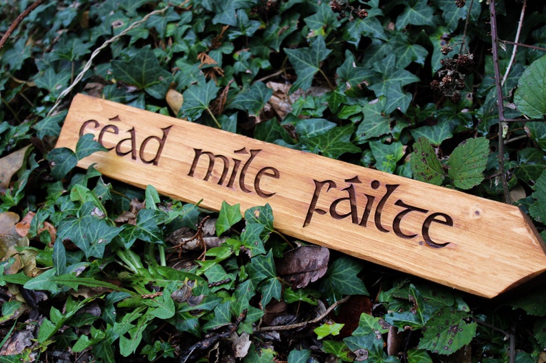 Cead Mile Failte A Thousand Welcomes Irish Welcome Sign Rustic - Etsy UK