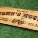 Personalised Wooden Bar Sign Pyrography Wood Burning Add Name Interior ...