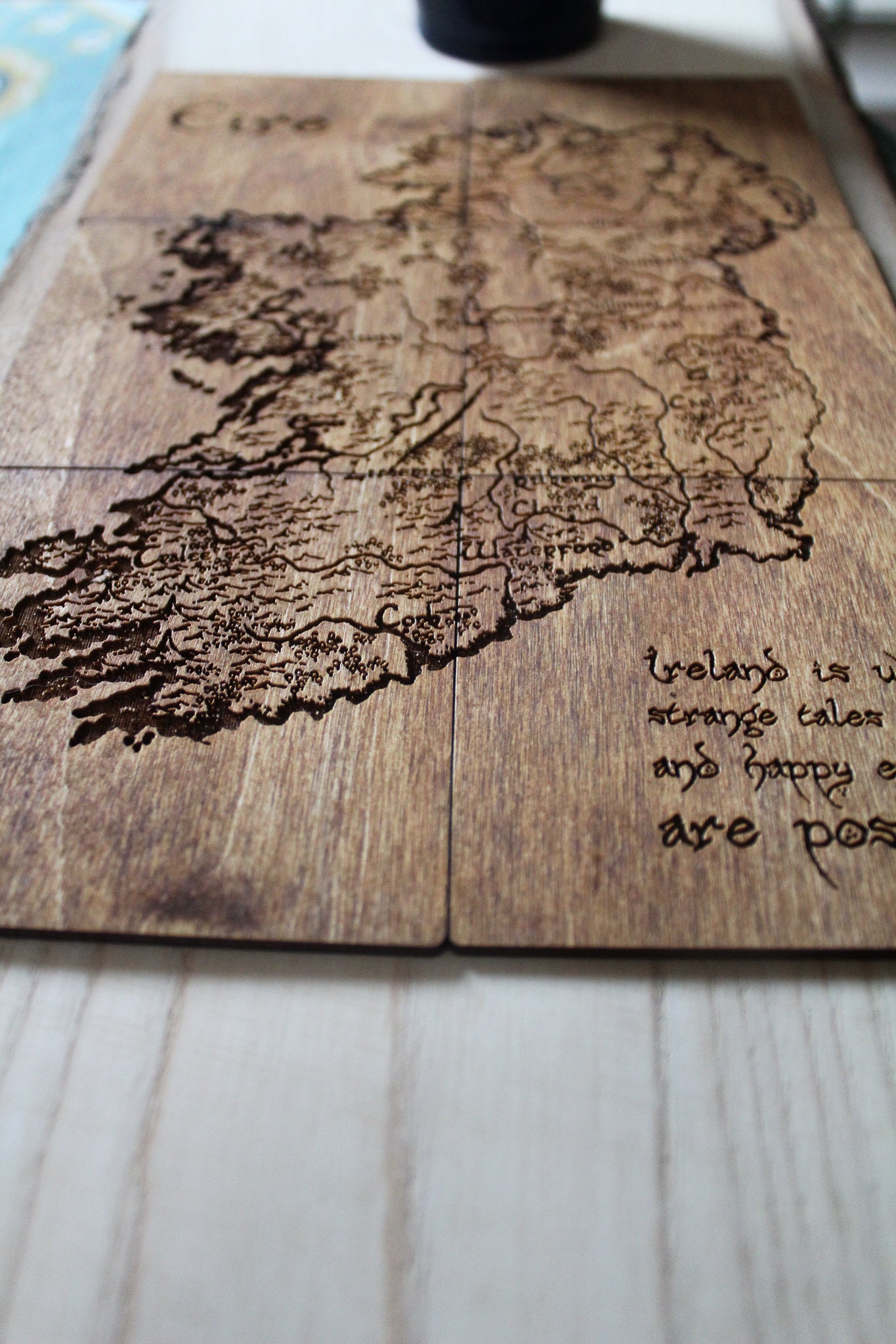 Irish Vintage Map Wooden Coasters Northern Ireland Wood - Etsy UK